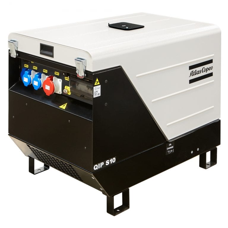 ATLAS COPCO Gasoline Generator 12kVA, 230V, 50Hz, Sound Proof, Single ...