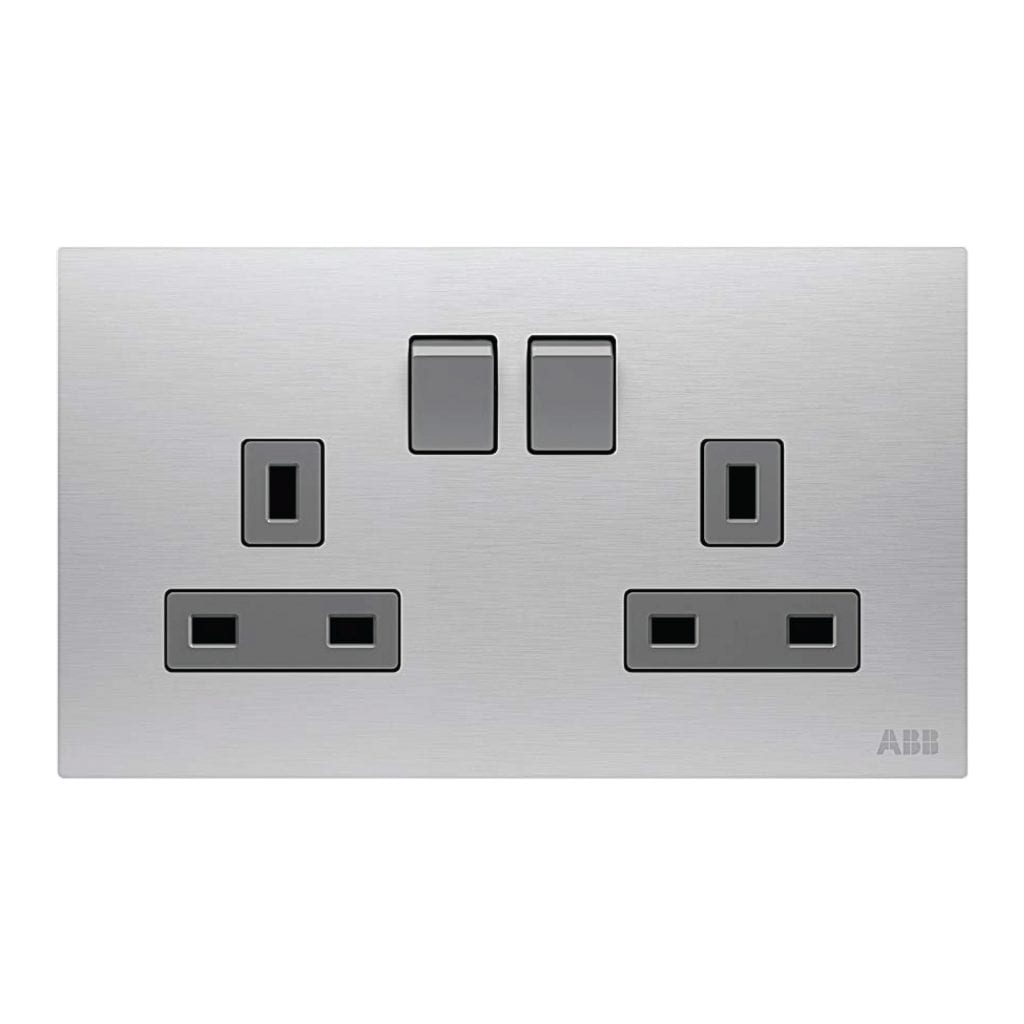 ABB BS DP Switched Socket Outlet 2 Gang 13A - Rey Lenferna