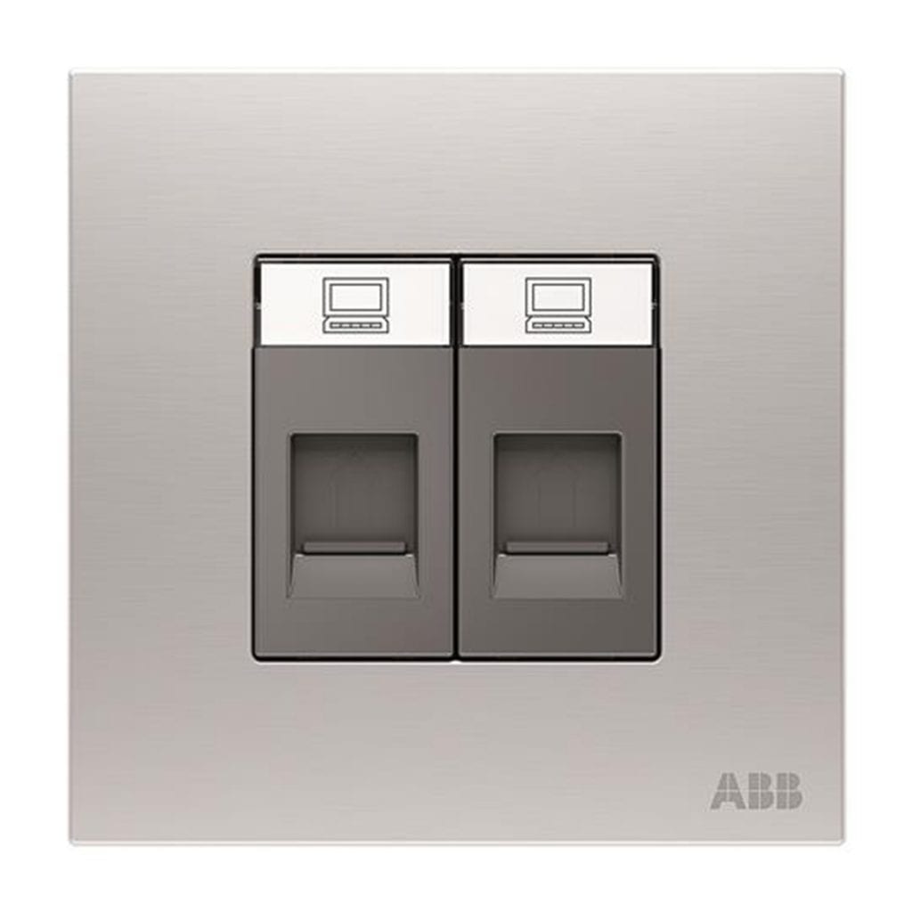 ABB Computer Outlet RJ45 Cat, 6A, 2 Gang - Rey Lenferna