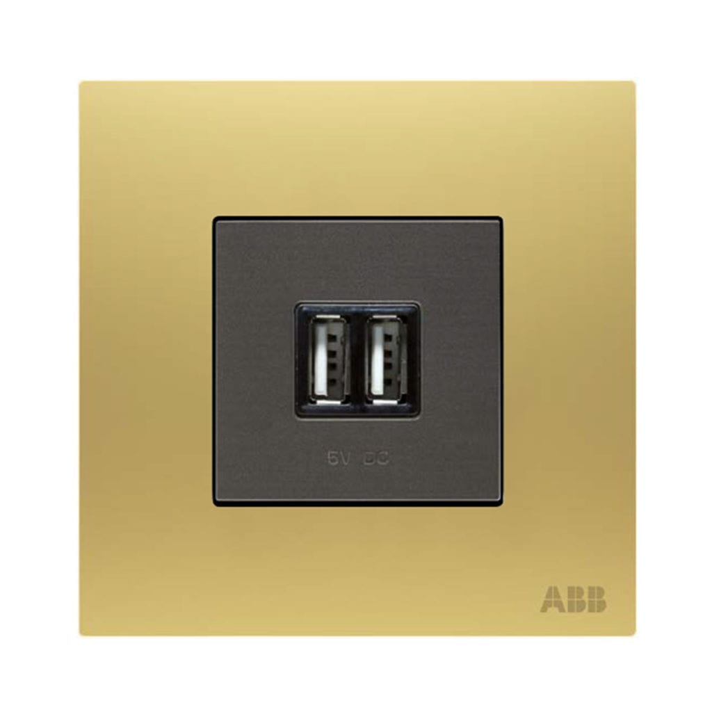 ABB USB Charger - Matt Gold - Rey Lenferna